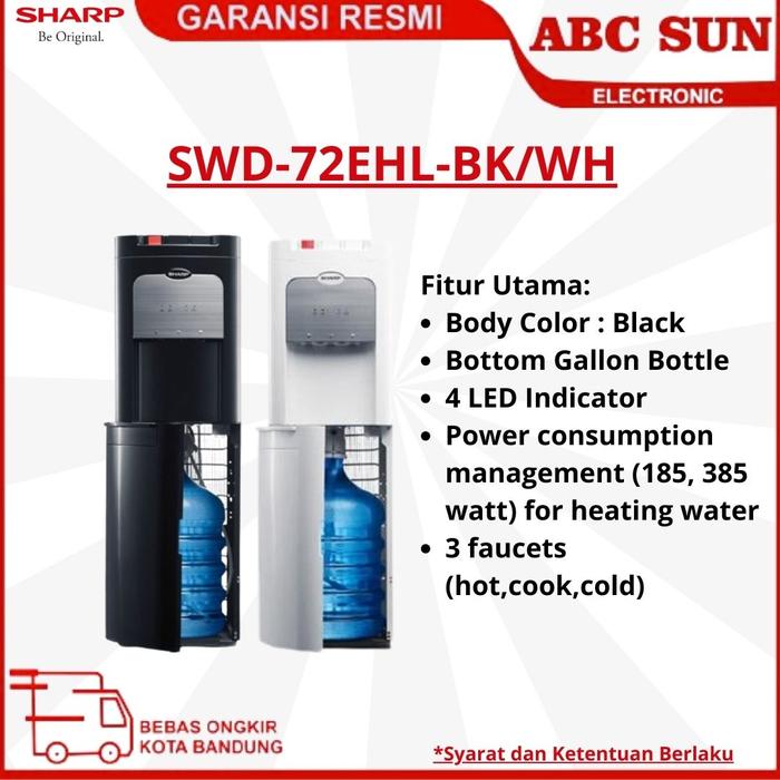 Promo Dispenser Sharp Galon Bawah SWD72EHL BK SWD72 SWD-72EHL-BK Cicil ...