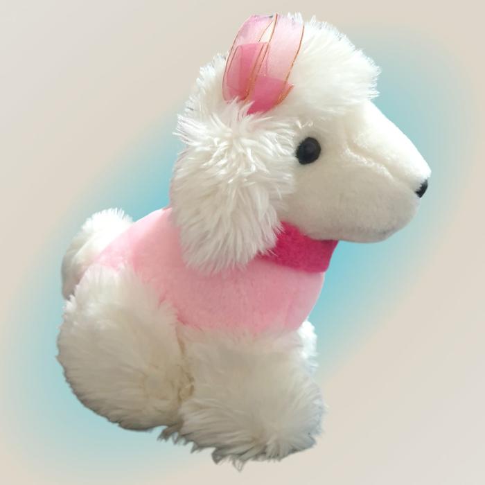 Jual Boneka Anjing Cewek Duduk Putih Pita Baju Pink - Kota Tangerang ...