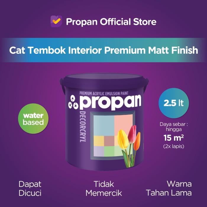 Jual CAT TEMBOK INTERIOR PREMIUM MATT FINISH PROPAN DECORCRYL WHITE ...