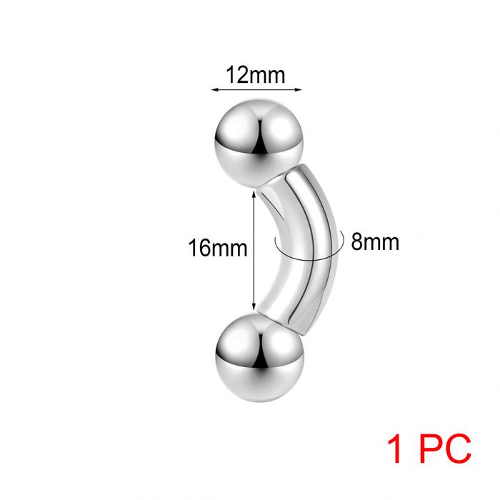 Jual 1 PC Punk Large Gauge Straight Rod Tongue Piercing Stainless Steel ...