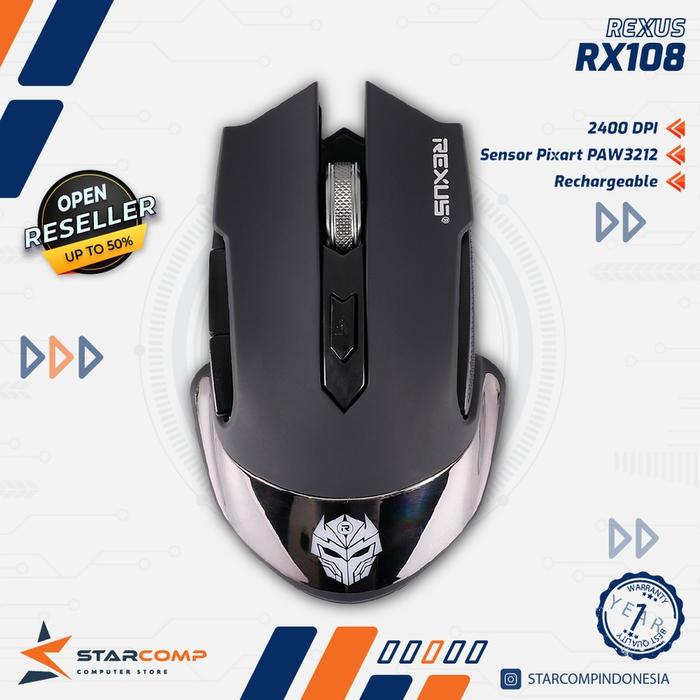 Jual Mouse Rexus RX108 Gaming Mouse Wireless - Kab. Banyumas - Starcomp ...