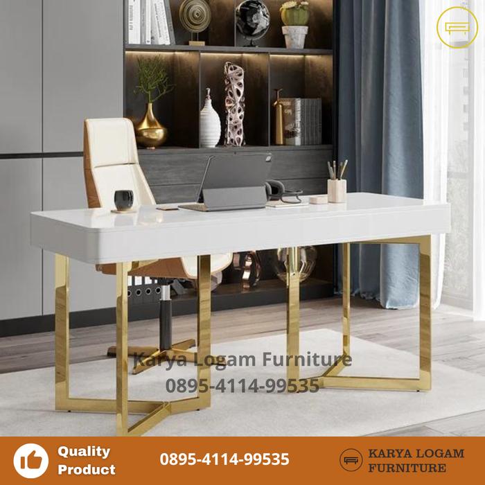 Jual Meja Kerja Kantor Modern Minimalis - Desk Office 018 Karya Logam ...