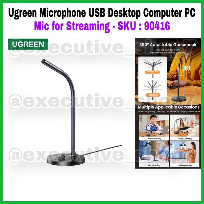 Jual Ugreen Microphone USB Desktop Computer PC - Mic for Streaming SKU 90416 - Garansi Resmi 1 ...