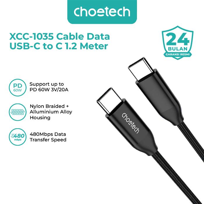Promo Choetech XCC-1035 Cable Data USB-C to USB-C 1.2M - Jakarta Utara ...