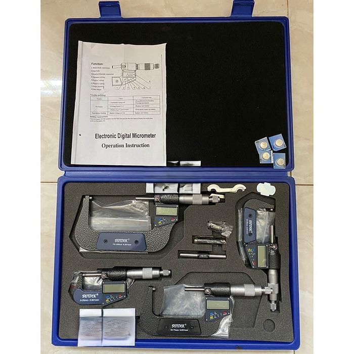 Jual Digital Micrometer 0-25mm, 25-50mm, 50-75mm, 75-100mm & Paket 4 ...