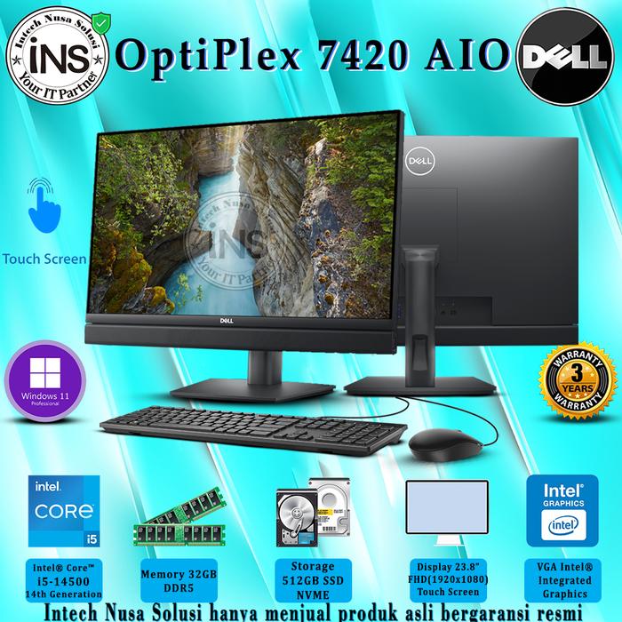 Jual DELL OptiPlex 7420 AIO Touch Intel Core i5-14500 32GB 512GB SSD ...