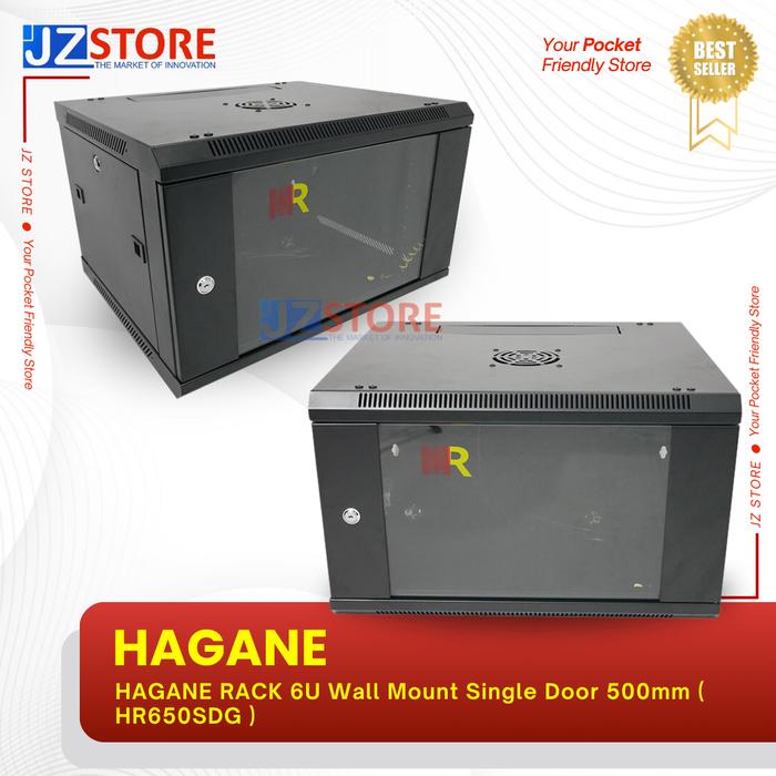 Jual HAGANE RACK 6U Wall Mount Single Door 500mm - Kota Medan - JZTECH ...