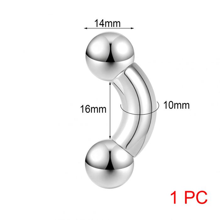 Jual 1 PC Punk Large Gauge Straight Rod Tongue Piercing Stainless Steel ...