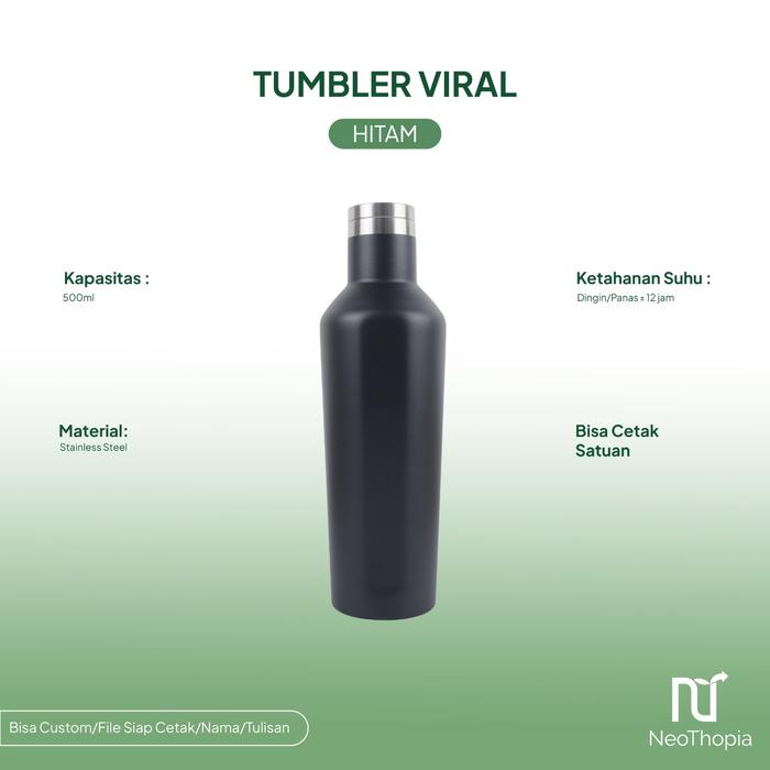 Jual Tumbler Custom Premium Stainless Viral Grafir/Cetak Nama/Logo ...