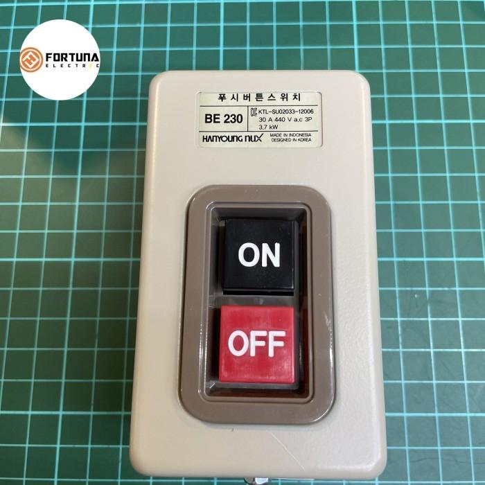 Jual Hanyoung BE-230 Power Push Button Switch 30A 440V 3P On Off Lock ...
