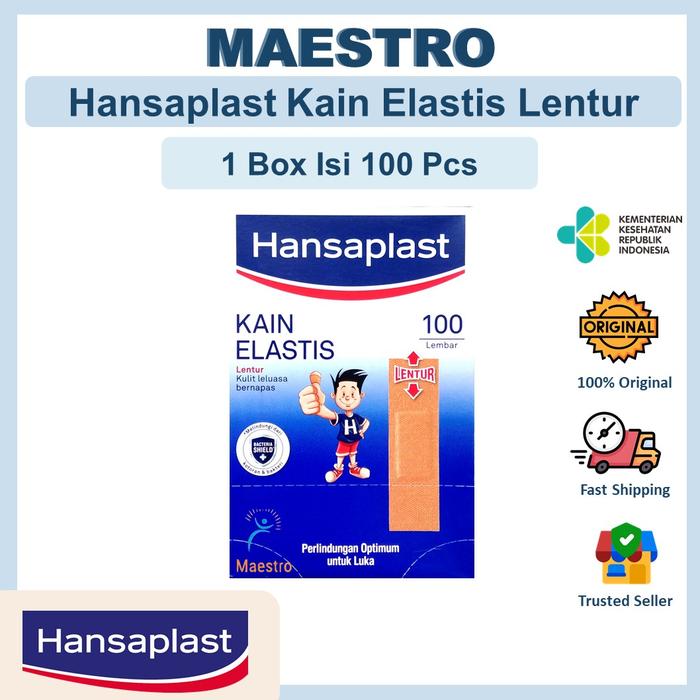 Jual Hansaplast Plester Kain Elastis Lentur Isi 100 Plester Luka ...