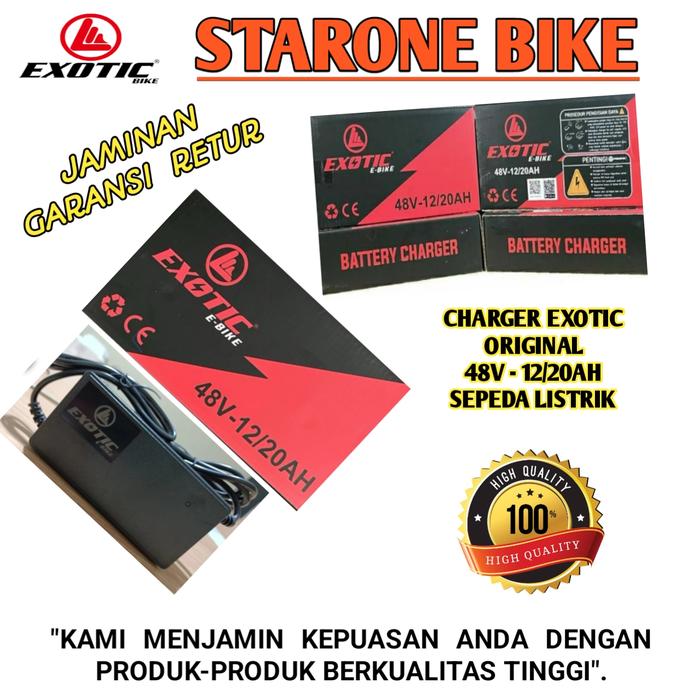 Jual Charger Sepeda Listrik 48V-12/20Ah Exotic Universal Semua Merk Sepeda Listrik - Kab. Serang ...