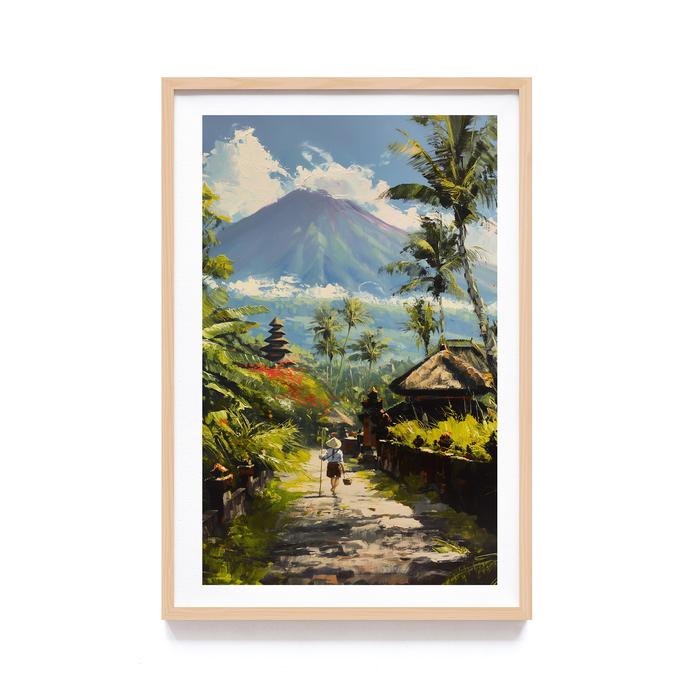 Promo Lukisan Pemandangan Alam Sawah Bali, Bali Nature and Culture Art ...