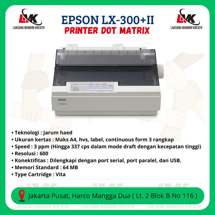 Promo Printer EPSON LX300+II (printer cetak nota termurah 3 rangkap ...