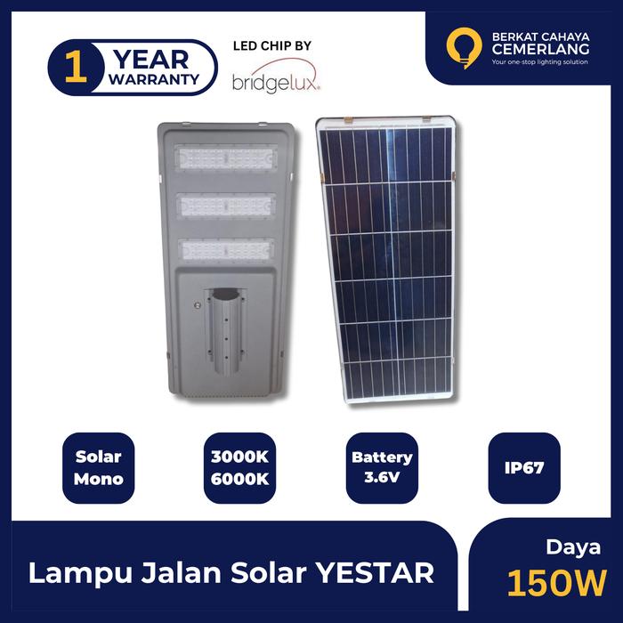 Jual Lampu Jalan Solar All in One 150W PJU Tenaga Surya Tanpa Sensor ...