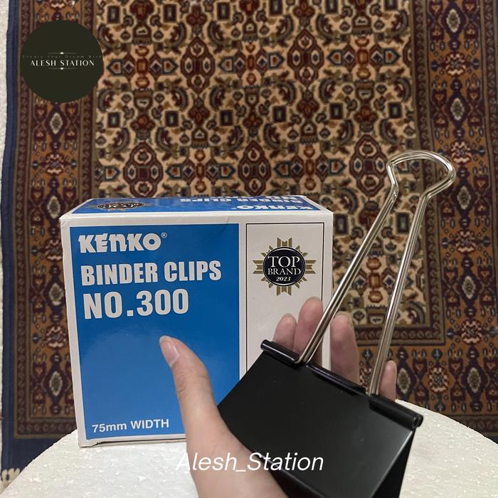 Jual KENKO BINDER CLIP / Klip Kertas / Penjepit Kertas No. 300 / isi ...