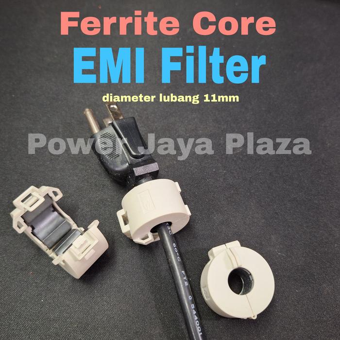Jual Toroid Ferit Klem Cable EMI Filter diameter lubang 11mm Ferrite ...