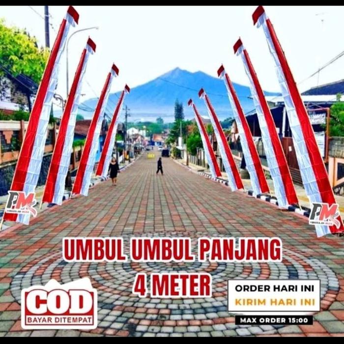 Jual Layur merah Putih 3m / Spanduk Merah Putih 3m /Layur Merah Putih ...