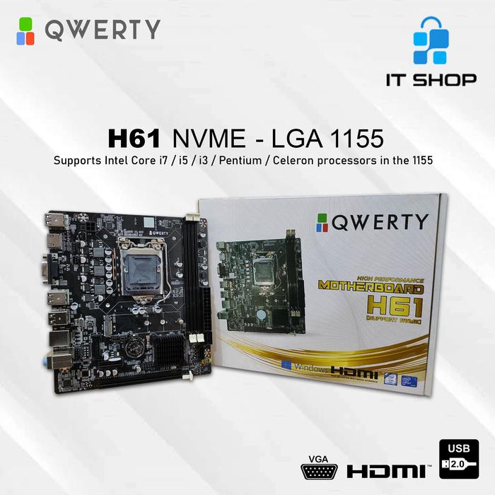Jual Motherboard QWERTY H61 NVME socket LGA 1155 - Kota Malang - IT ...
