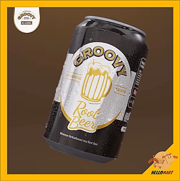 Jual ORIGINAL Groovy Root Beer / Rootbeer Kaleng 330ml / Minuman ...