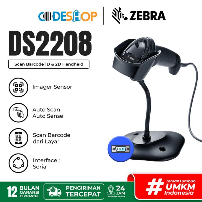 Promo Motorola Symbol Zebra DS2208 1D 2D Handheld Barcode Scanner ...