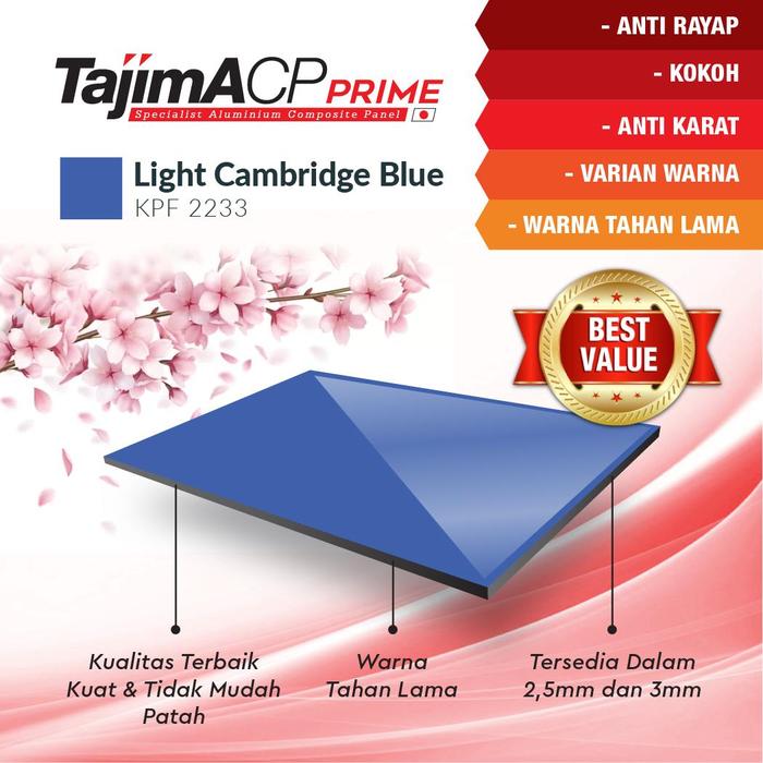 Promo ACP TAJIMA Light Cambridge Blue 3mm Indoor aluminium composite ...
