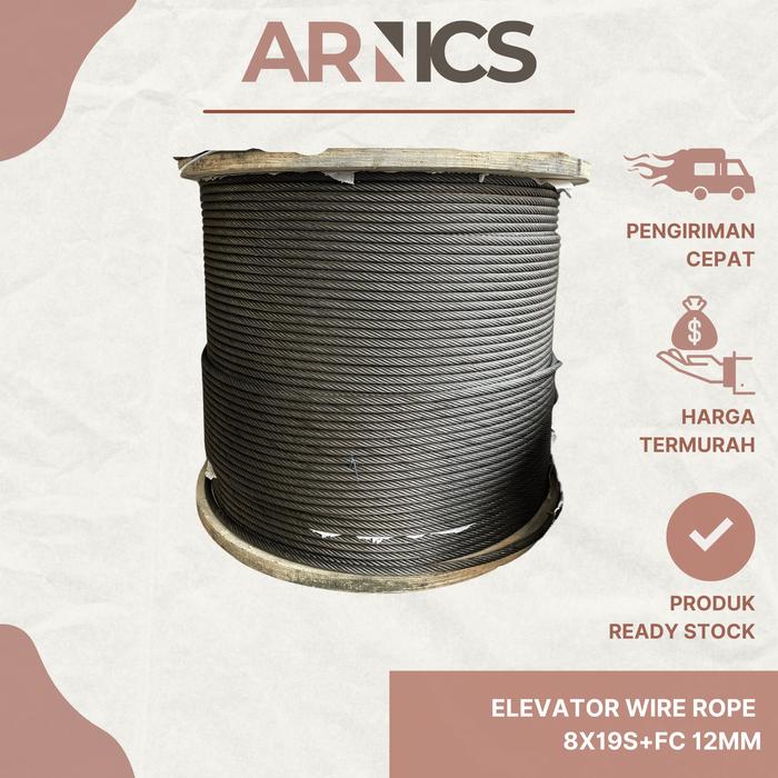 Jual Elevator Wire Rope 8x19S+FC 12mm / Seling Lift / Sling Elevator ...
