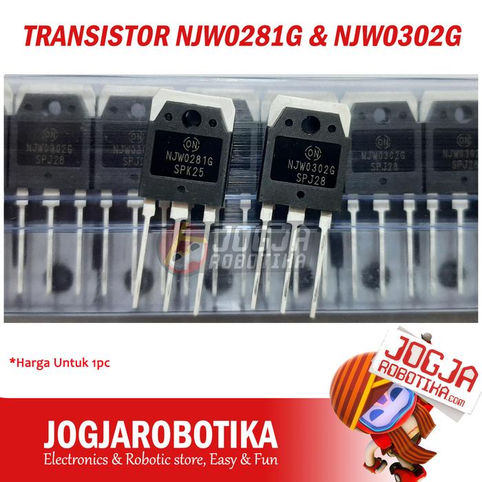 Jual TRANSISTOR NJW0281 NJW0281G (NPN) dan NJW0302 NJW0302G (PNP) - Kab. Sleman - Jogjarobotika ...