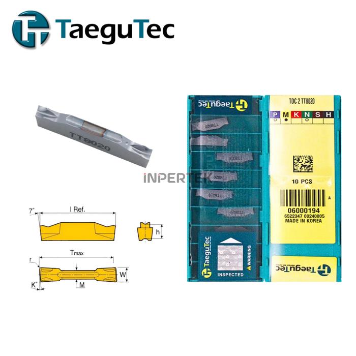Promo Insert TDC 2 TAEGUTEC Mata Grooving 2 mm Pahat Potong 2mm Bubut ...