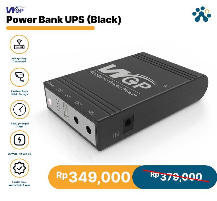 Jual WGP Mini UPS Travel Adaptor Untuk Backup CCTV Modem Router Include ...