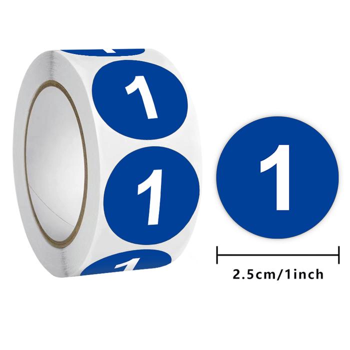 Jual Sticker Label Size Ukuran Nomor Angka Bundar 2,5 cm (500pcs/ roll ...