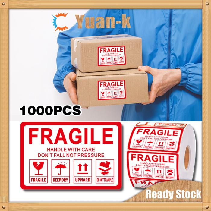 Jual 1000 PCS Sticker Fragile Label Fragile Handle With Care Don'T Fall ...