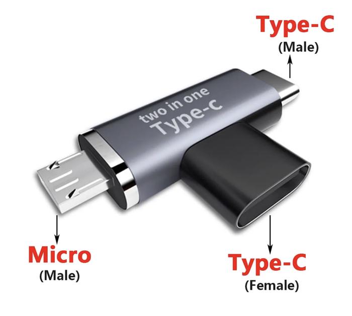 Jual Converter Adapter Adaptor Type C Micro Lightning Multiport bentuk ...