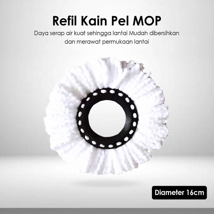 Promo Refill Pel Lantai Spin Mop Bulat Refill Microfiber Super Pell ...