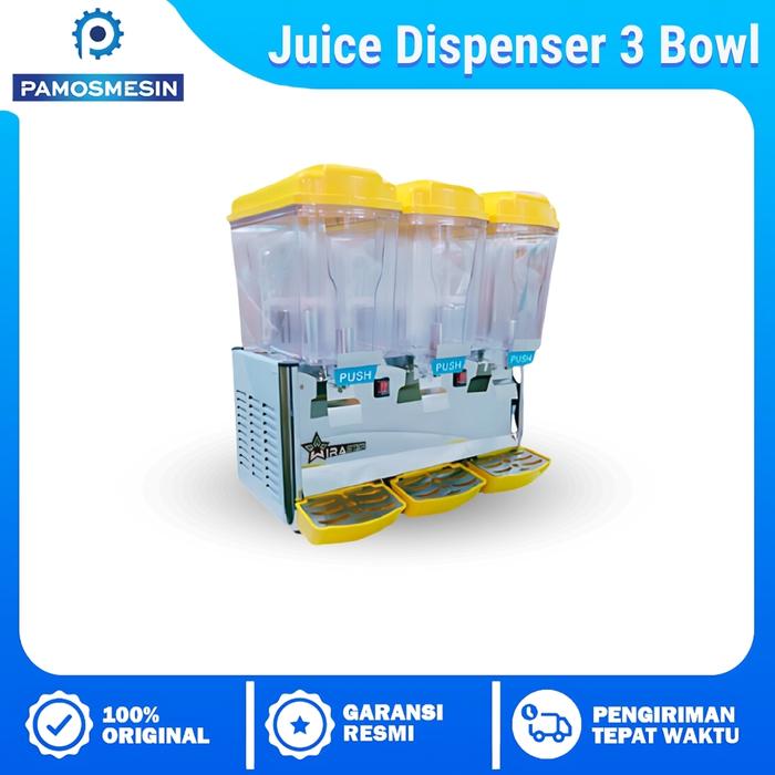 Promo Pamosroom Juice Dispenser 3 Tank Stirring Type Jus Dispenser 3 ...