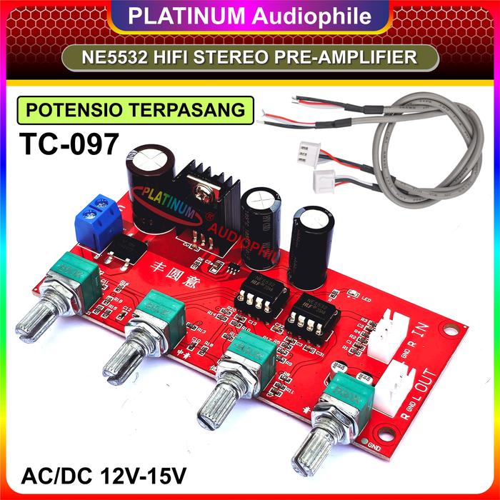 Jual Tone Control NE5532 Hifi Stereo Audio Pre Amplifier Preamp TC-297 ...