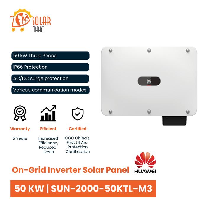 Jual Huawei 50 kW On Grid Inverter SUN-2000-50KTL-M3 Three Phase PV Solar Panel Surya - Jakarta ...