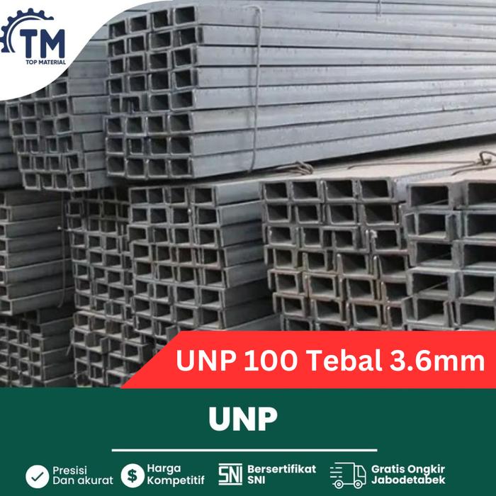 Jual Besi UNP 100 tebal 3.6mm Panjang 6 Meter Non SNI Sertifikat ...