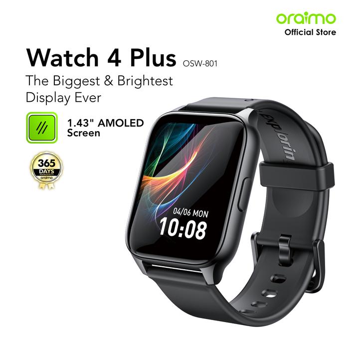 Promo Oraimo Watch 4 Plus Smartwatch 2.01'' Large Screen Bluetooth OSW ...