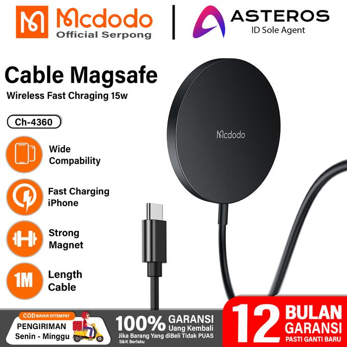 Jual MCDODO Magsafe Charger Wireless Fast Charging 15W Universal with ...