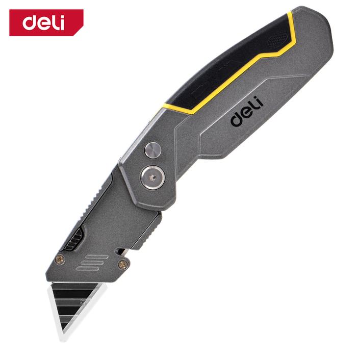 Promo Deli Utility Knife / Cutter Pisau Kayu Aluminium SK2 Auto-lock ...