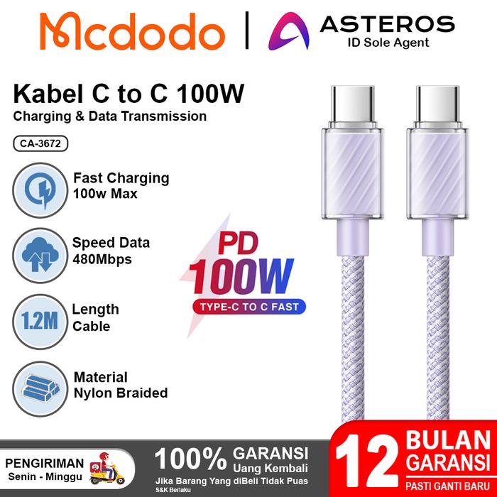 Jual MCDODO Kabel Type C To Type C Digital Display PD FAST Charging ...