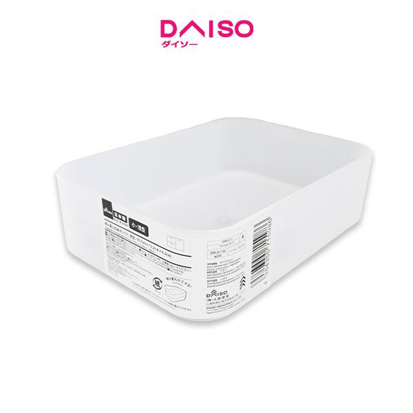 Jual Daiso Stackable storage box shallow 4.21in x 5.98in x 1.69in ...