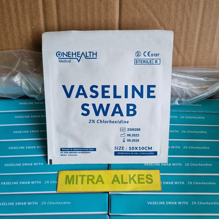 Jual Vaseline Swab ONEHEALTH 10x10cm Mirip Sopratuel. Vaseline Swab ONE ...