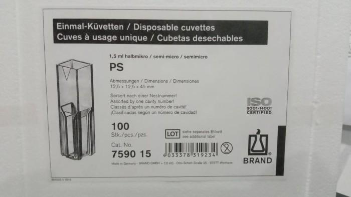 Jual Cuvettes Kuvet Semi Micro merk BRAND Germany eceran 1 dus isi ...