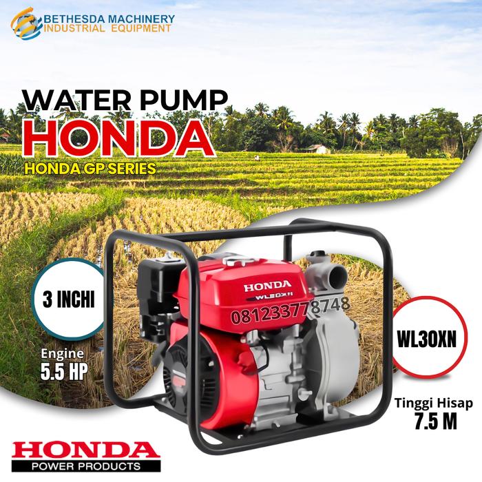 Jual HONDA Water Pump 3 Inch Pompa AIr Alkon 3 Inchi 3600 RPM GP 160 ...