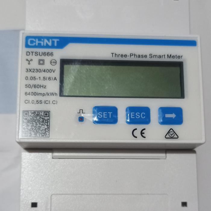 Jual kWh smart meter chint dtsu666 230V 400V1.5(6) A 4P 3phasa dinrail ...