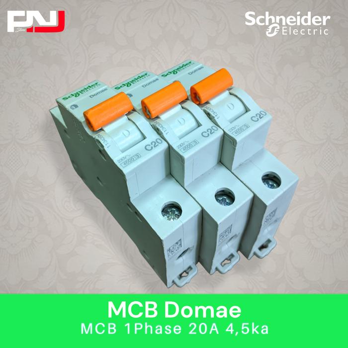 Jual MCB SCHNEIDER DOMAE 20A 1 PHASE - 20 AMPER - Jakarta Pusat - PNJL ...