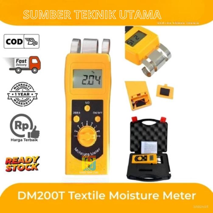 Jual DM200T Portable Digital Textile Moisture Meter ukur kain kapas ...