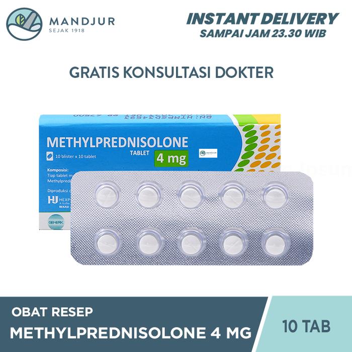 Jual Methylprednisolone 4 Mg Strip 10 Tablet / Radang / Nyeri / Bengkak ...